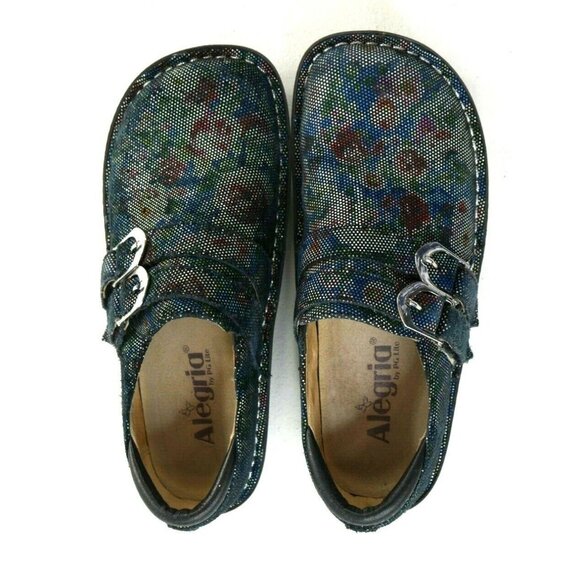 Alegria | Shoes | Alegria Alli Floral Multi Dot All59x Blue Silver ...